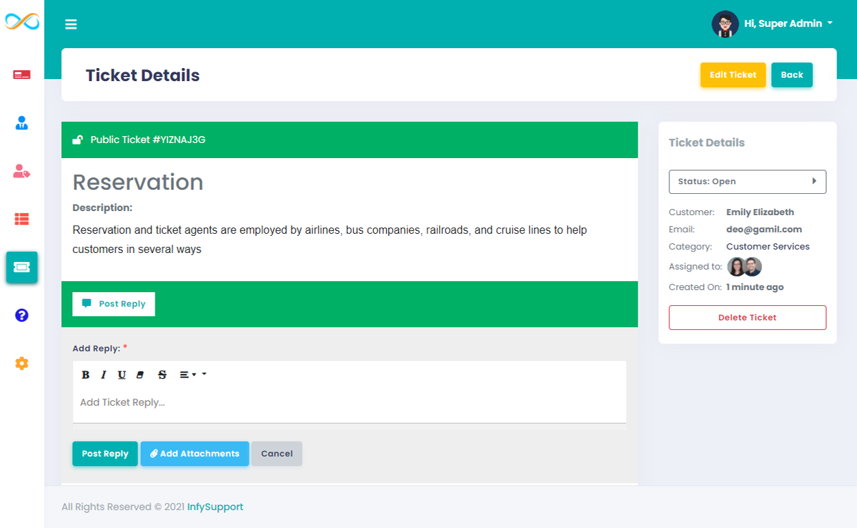 Support Ticket System - Built On Laravel by infyomlabs | CodeCanyon